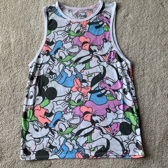 Disney | Tops | Disney Tank Top Bright Colored Characters Never Worn ...